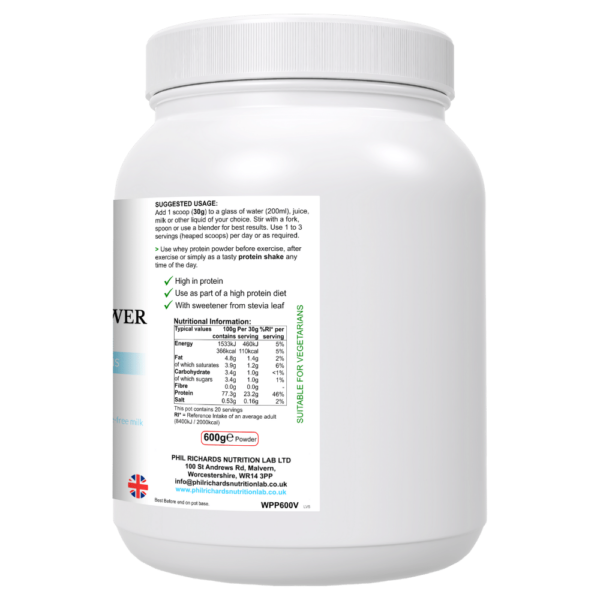 Whey More Power - Vanilla (600G Powder) - Phil Richards Nutrition Lab